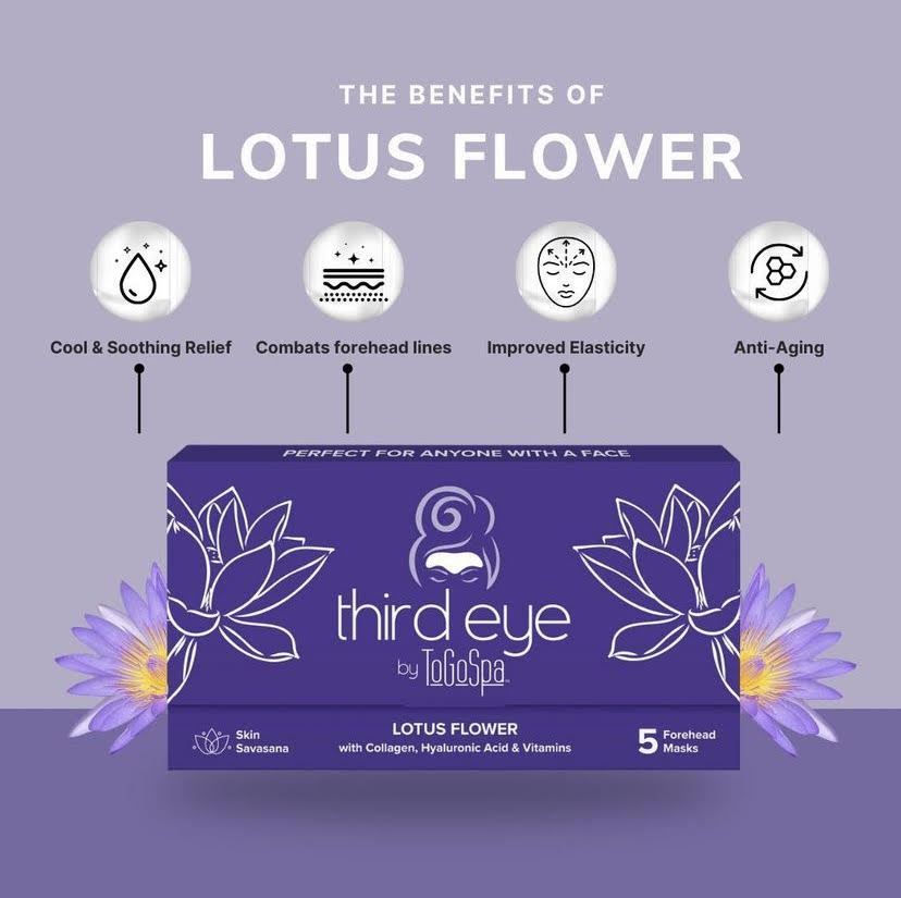 ToGoSpa Third Eye Masks - Lotus Flower (5 pcs) - Beauty Depot